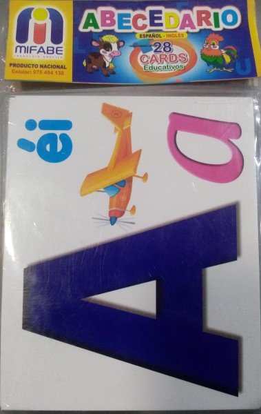 Abecedario Script completo. Español-Inglés - Tarjetas Léxicas Mifabe